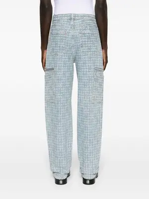 Givenchy 4g-embossed Wide-leg Jeans