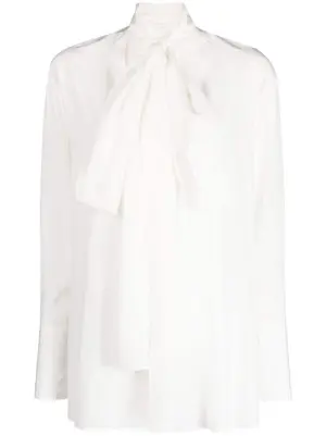 Givenchy Pussy-bow Silk Blouse
