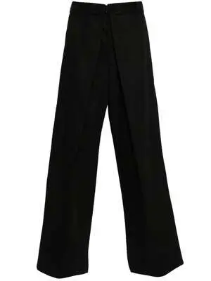 Givenchy Pleated Wide-leg Trousers - Black