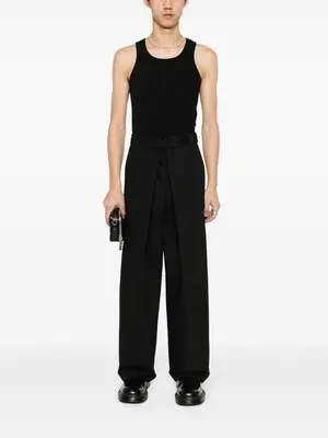 Givenchy Pleated Wide-leg Trousers - Black