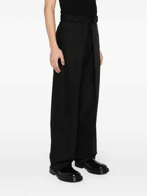 Givenchy Pleated Wide-leg Trousers - Black