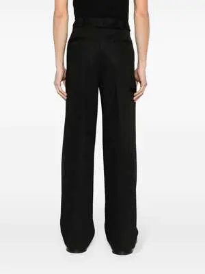 Givenchy Pleated Wide-leg Trousers - Black