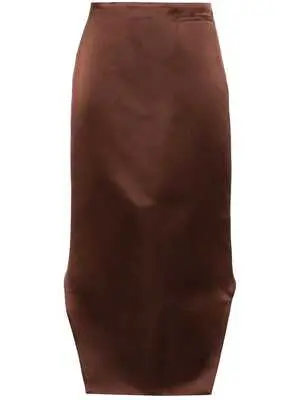 Givenchy Satin High-low Hem Skirt