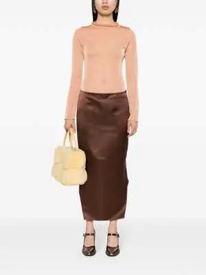 Givenchy Satin High-low Hem Skirt