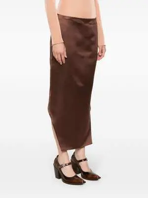 Givenchy Satin High-low Hem Skirt