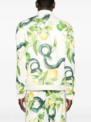 Roberto Cavalli Lemon-print Bomber Jacket