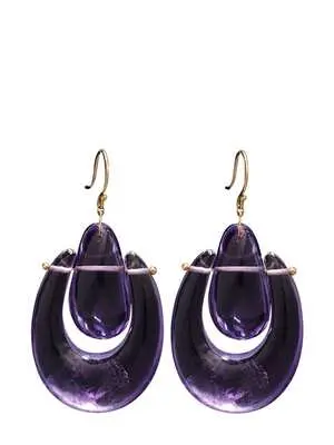 TEN THOUSAND THINGS 18kt Yellow O'keeffe Amethyst Earrings - Gold