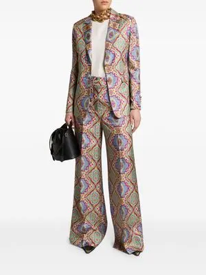 Etro Medallion-print Silk Trousers