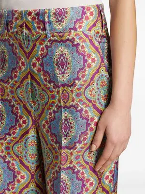 Etro Medallion-print Silk Trousers