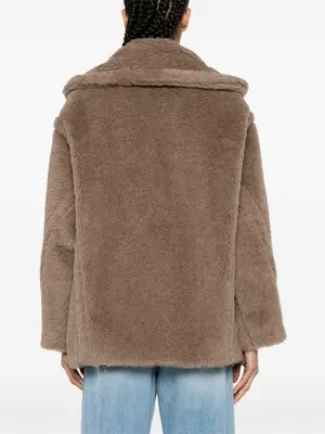 Max Mara Faux Fur Double-breasted Coat