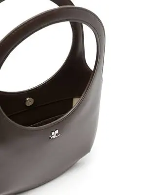 COURREGES Holy Leather Tote - Brown