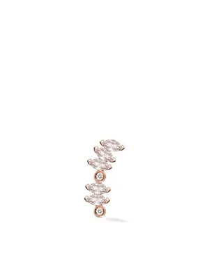LARK & BERRY 14kt Rose Gold Diamond And Sapphire Single Earring