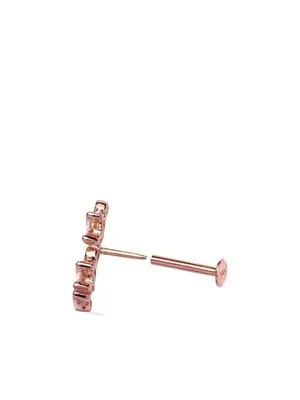 LARK & BERRY 14kt Rose Gold Diamond And Sapphire Single Earring