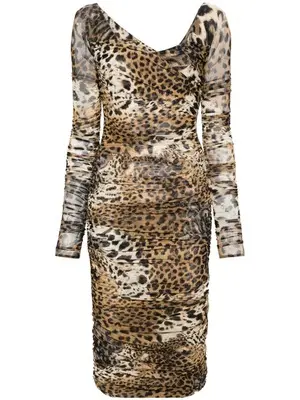 Roberto Cavalli Paneled Cocktail Dresses
