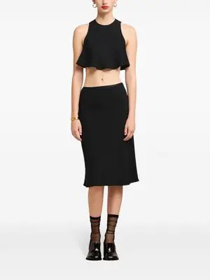 Ami Crepe Midi Skirt