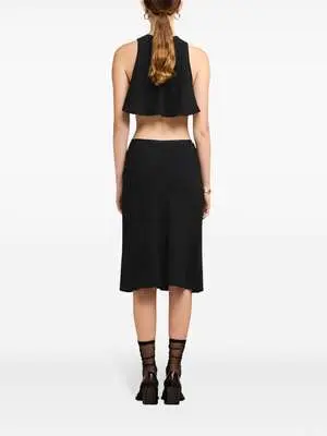 Ami Crepe Midi Skirt