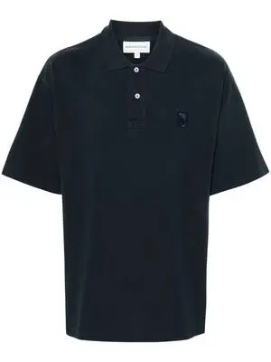 Maison Kitsuné Fox-patch Polo Shirt - Blue