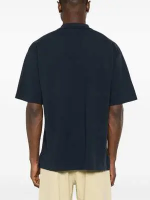 Maison Kitsuné Fox-patch Polo Shirt - Blue