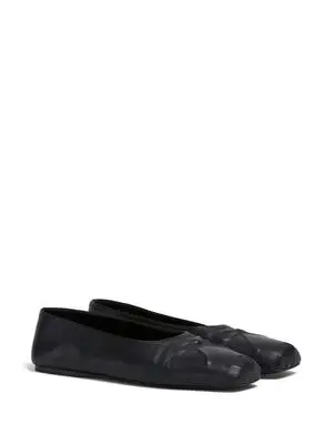 Marni Bow-embossed Ballerina Shoes - Black