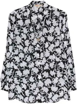 Michael Kors Shadow Floral Crepe Shirt