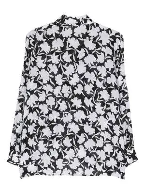 Michael Kors Shadow Floral Crepe Shirt