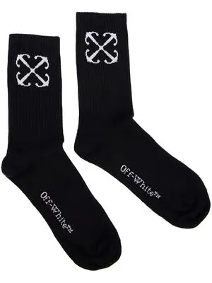 Off-White Arrows-motif Socks - Black