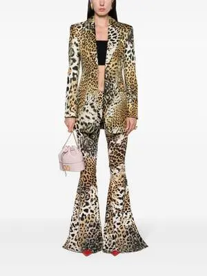 Roberto Cavalli Jaguar Skin-print Silk Blazer