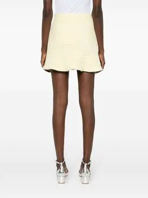 SELF-PORTRAIT Sequin-embellished Peplum Skirt - Yellow