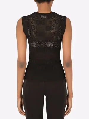 Dolce & Gabbana Sleeveless Lace-stitch Top