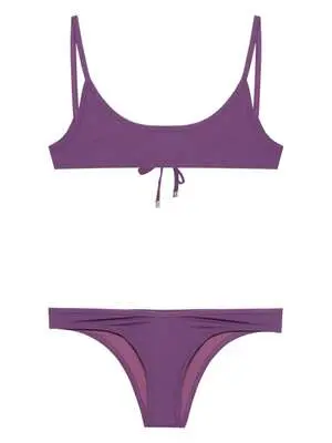 Attico Fine-ribbed Bikini - Purple