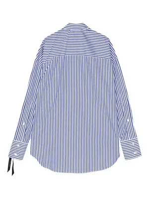 MARINA YEE Striped Draped Cotton Shirt