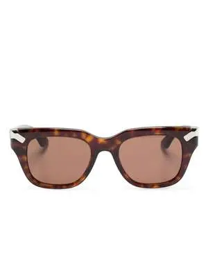 Alexander McQueen Square-frame Sunglasses - Brown