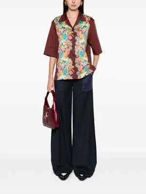 Roberto Cavalli Hawaii-print Cotton Shirt