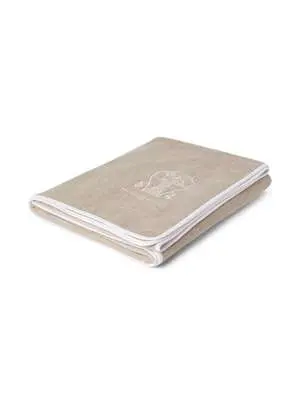 Brunello Cucinelli Logo-embroidered Cotton Towel - Neutrals