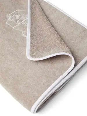 Brunello Cucinelli Logo-embroidered Cotton Towel - Neutrals