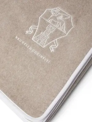 Brunello Cucinelli Logo-embroidered Cotton Towel - Neutrals