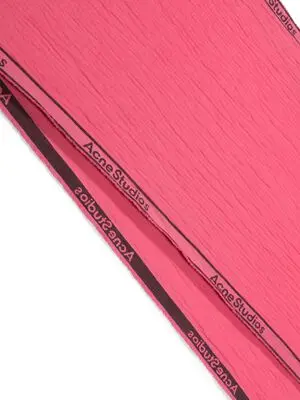 Acne Studios Jacquard-logo Seersucker Scarf