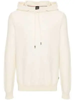 BOSS Knitted Cotton Blend Hoodie