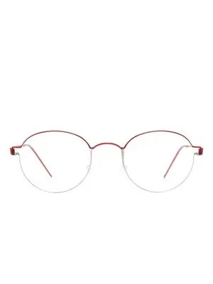LINDBERG Morten Round-frame Eyeglasses - Red