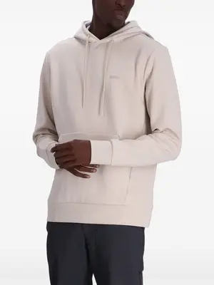 BOSS Logo Appliqué Jersey Hoodie - Neutrals
