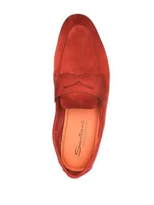 Santoni Penny-slot Loafers - Red