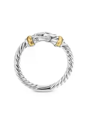 David Yurman 18kt Yellow Gold And Sterling Diamond Ring - Silver