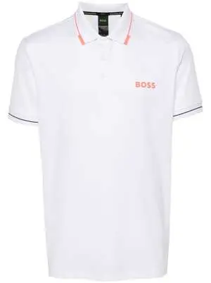 BOSS Logo-print Polo Shirt - White