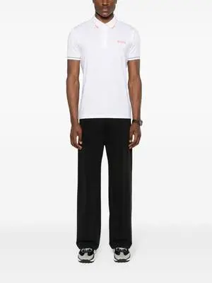 BOSS Logo-print Polo Shirt - White