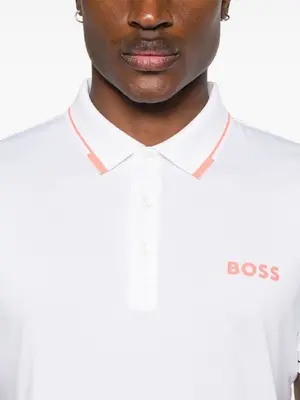 BOSS Logo-print Polo Shirt - White
