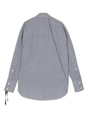 MARINA YEE Check-print Draped Cotton Shirt - White