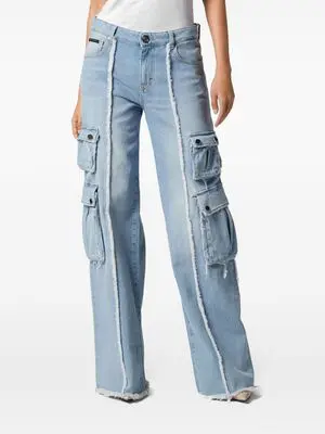 Philipp Plein Wide-leg Cargo Jeans