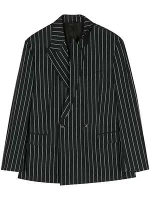 MARINA YEE Striped Double-breasted Blazer