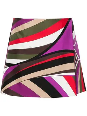 Emilio Pucci Iride-print Silk Mini Skirt