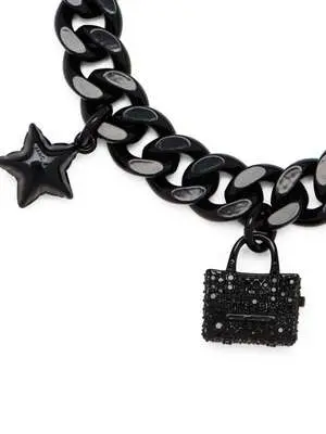 Marc Jacobs Mini Icon Pavé Charm Bracelet - Black